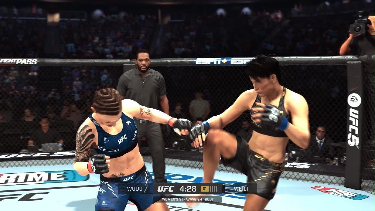 EA SPORTS UFC 5 Zhang Weili Vs Joanne Wood Throwing hands 💯🥶 - YouTube