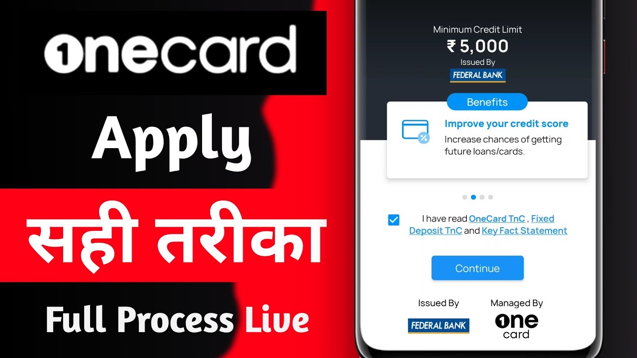 Fd One Credit Card Apply Online 100% Approved Hoga | OneCard Fd Credit ...