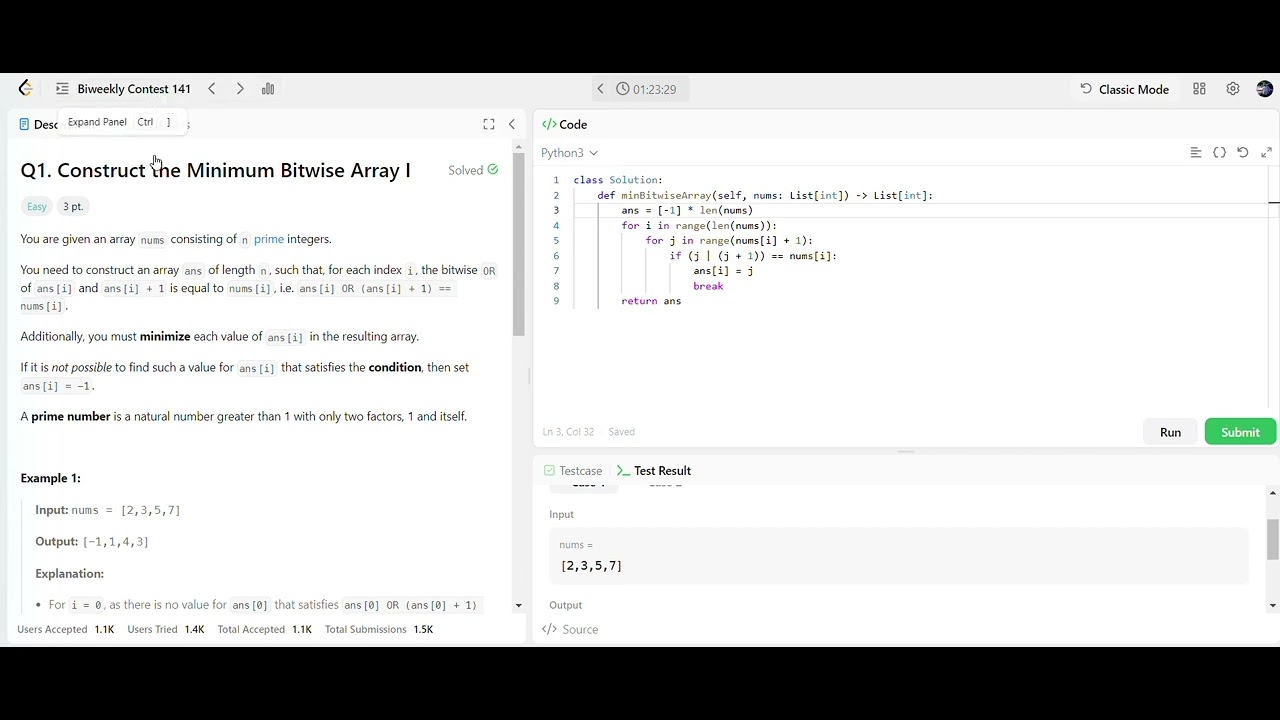 Biweekly Contest 141 All Solutions Algorithm Education Youtube