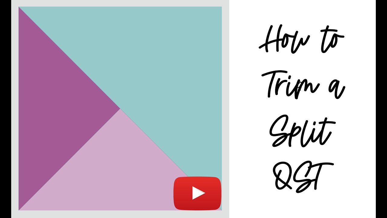How to Trim and Square Up a Split Quarter Square Triangle (SQST) Quilt ...
