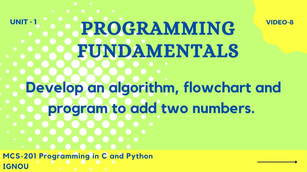IGNOU MCA First Semester MCS201 Programming In C And Python Unit 1 IGNOU MCA First Semester MCS201 Programming In C And Python Unit 1