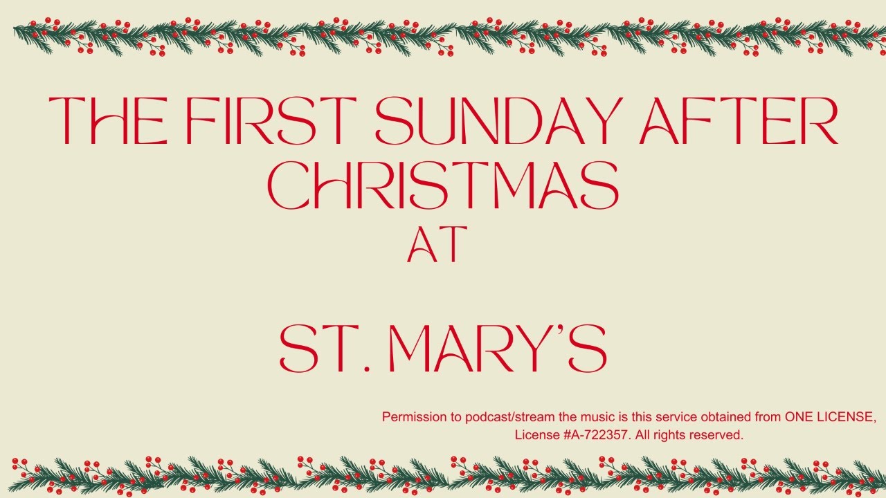 The First Sunday after Christmas - YouTube
