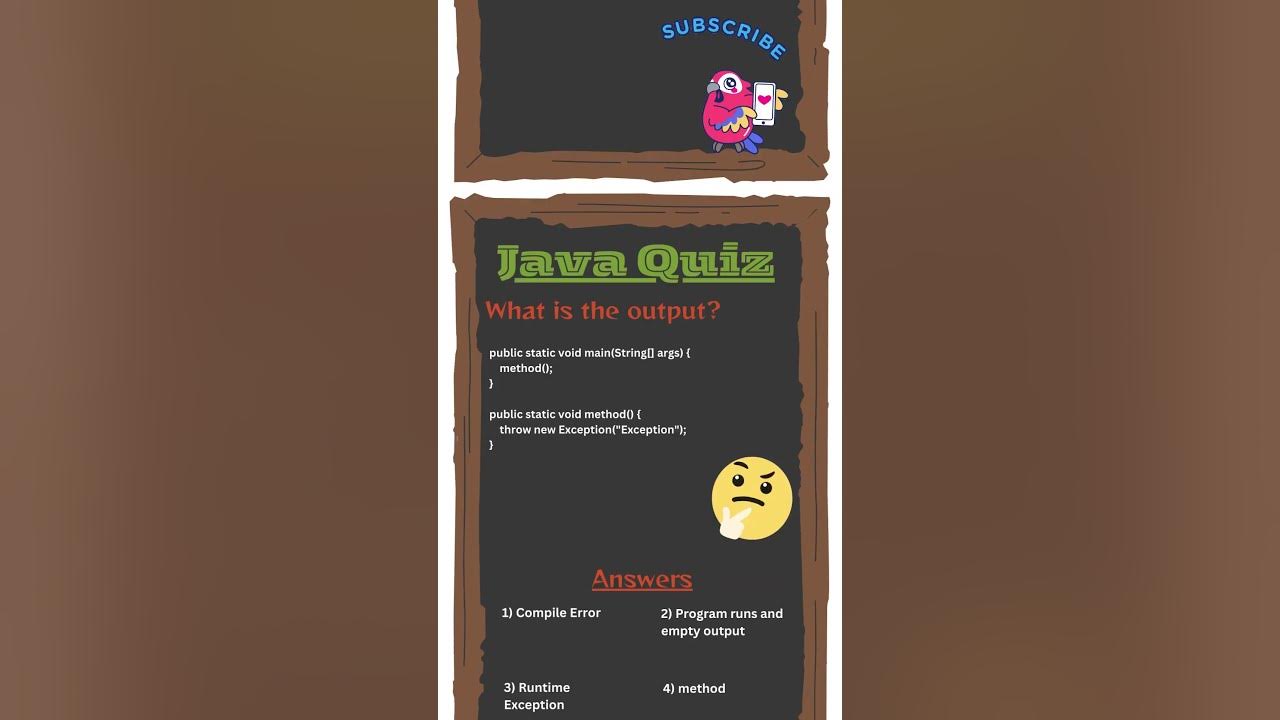 Java Quiz 6 Exception Handling 4 #shorts #javaquiz #java #dui # ...