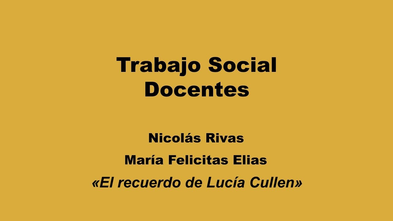 María Felicitas Elias - Podcast - El recuerdo de Lucia Cullen - FSOC ...