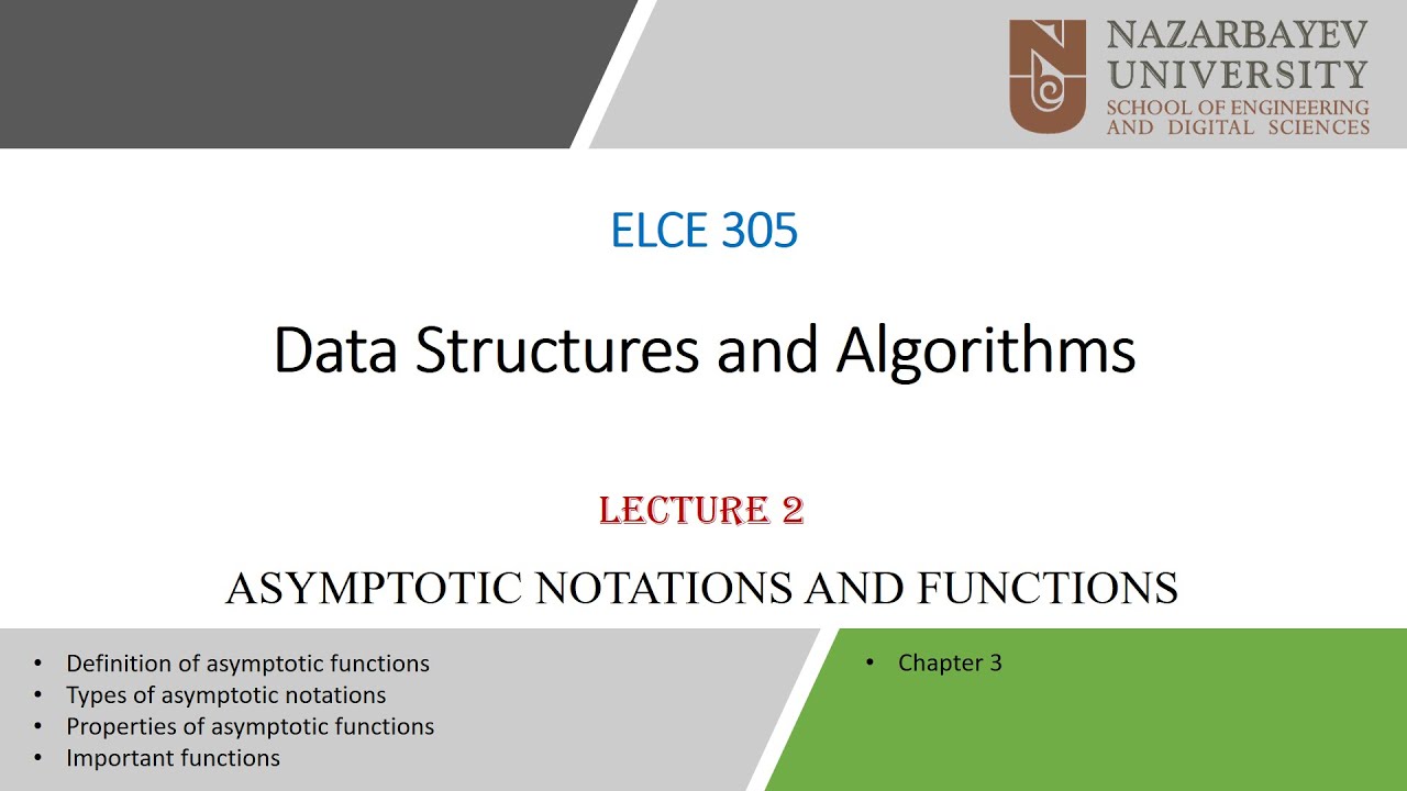 Lecture 2 Asymptotic Notations And Functions Youtube