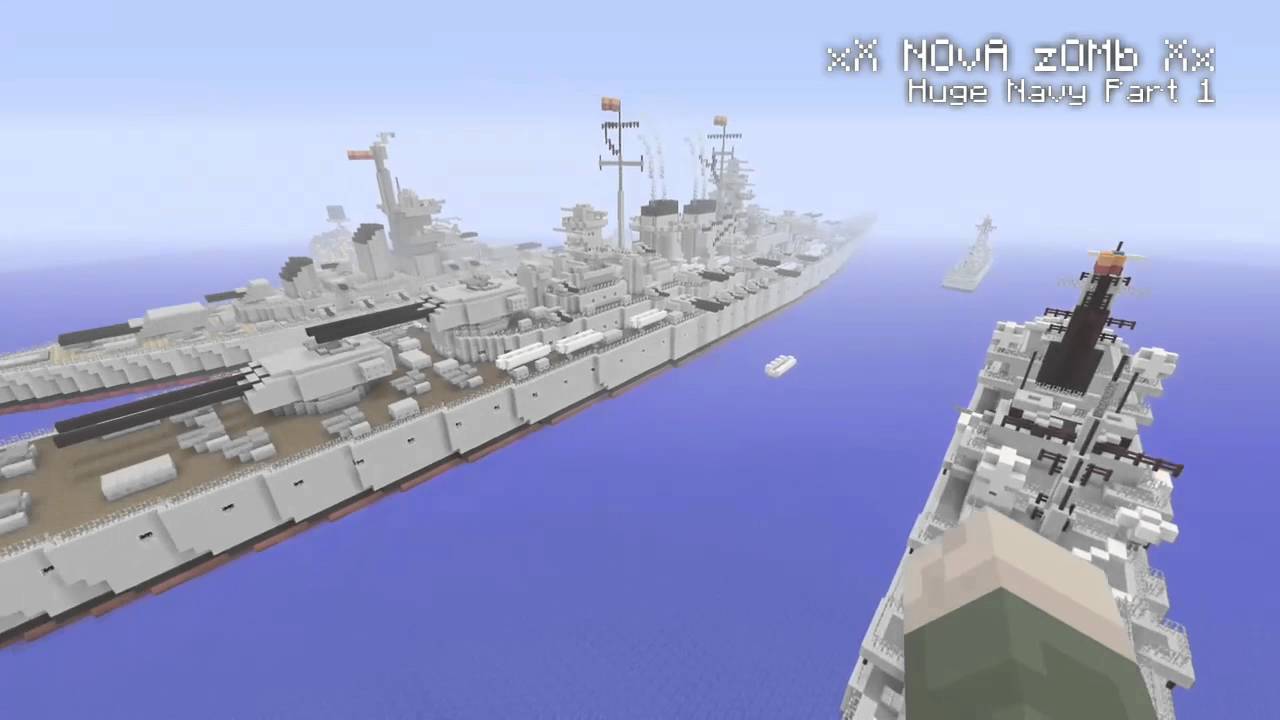 Minecraft Huge Navy Part 1 With H44 Super Battleship (Xbox One) - YouTube