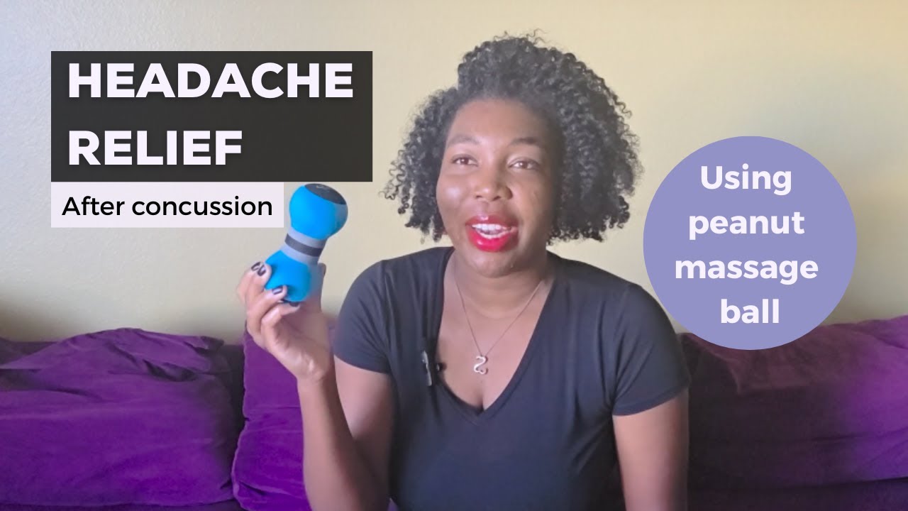 Headache relief after concussion using a peanut massage ball - YouTube