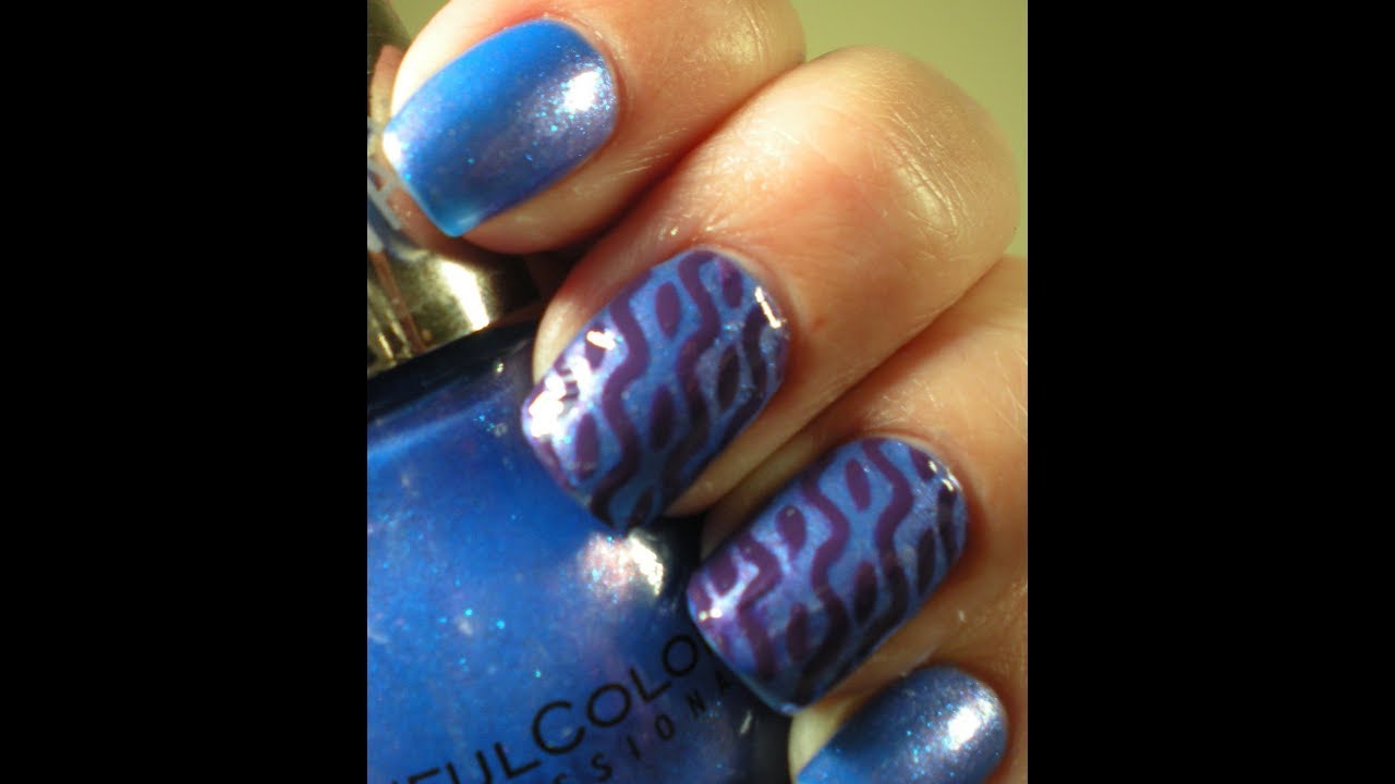 Sinful Colors Shimmy Shimmy ~ Vibrant Vinyl's Stencils - YouTube