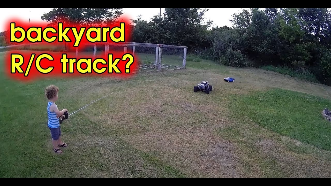 going to make an R/C track in the backyard - YouTube