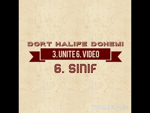 6. Sınıf Sosyal Bilgiler - Dört Halife Dönemi , Emeviler ve Abbasiler Dönemi
