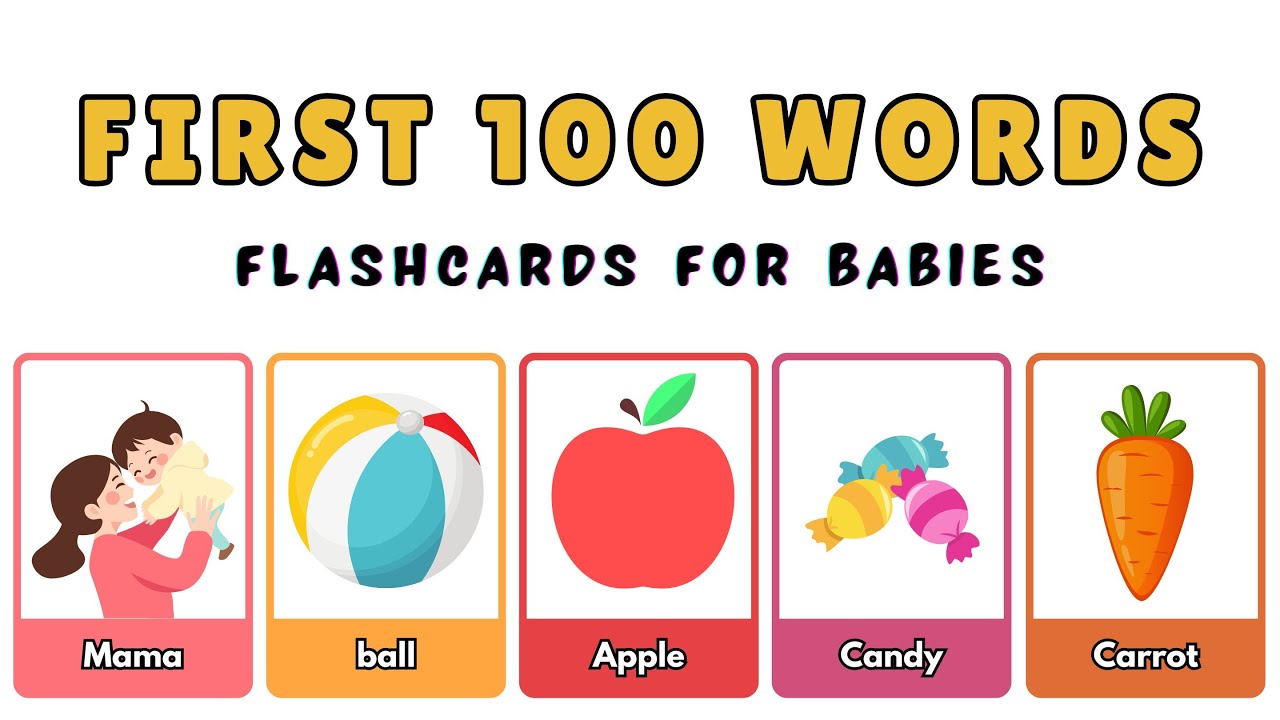100 Baby First Words Flashcards | Simple & Fun Early Learning for ...