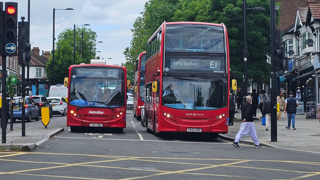 London Buses at Ealing and & Greenford Broadway ft Route E1 & E6 last ...
