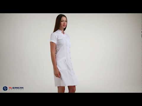 Alsancak Üniforma - Yandan Çıtçıtlı Hemşire ve Doktor Elbisesi