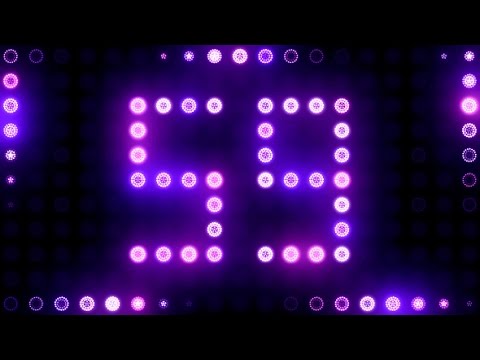 Countdown Colorful LED Light Counter Timer Motion Graphics - VJ Neon ...
