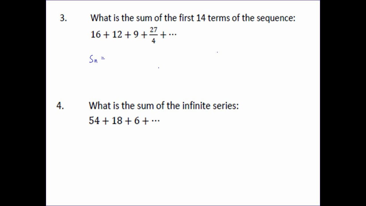 Sequence and Series examples plus factoring - YouTube