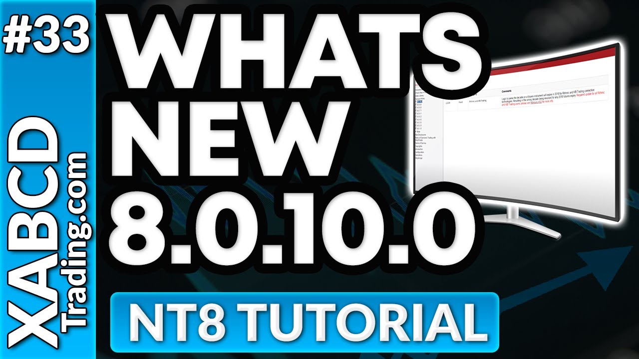 What's New in latest NT8 Release? - YouTube