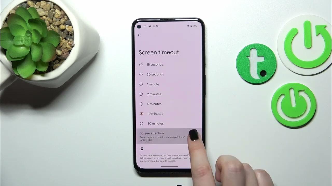 How to Change the Screen Timeout Value on the GOOGLE Pixel 5a - YouTube