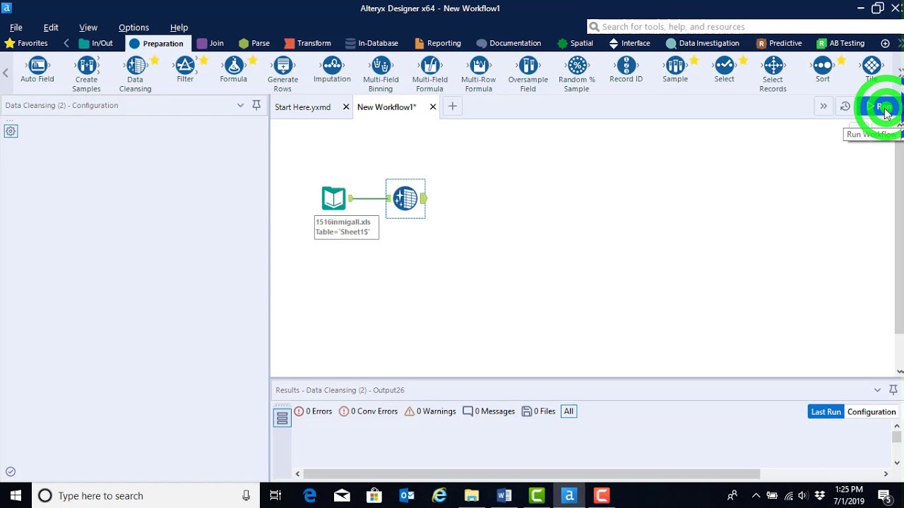 Video 19: Intro to Alteryx, Import Data, and Using Alteryx’s Data Cleansing Tool and Filter Tool ...