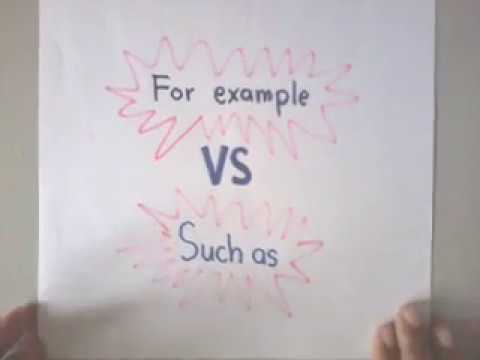 FOR EXAMPLE vs SUCH AS --- ใช้กันถูกยัง??? - YouTube