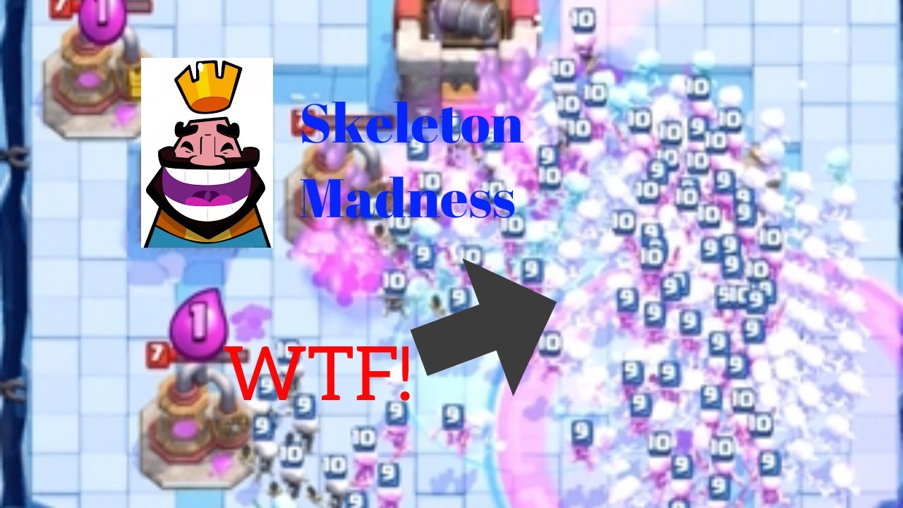 Crazy skeleton spam!!! Most op deck in clash royale history!?! - YouTube