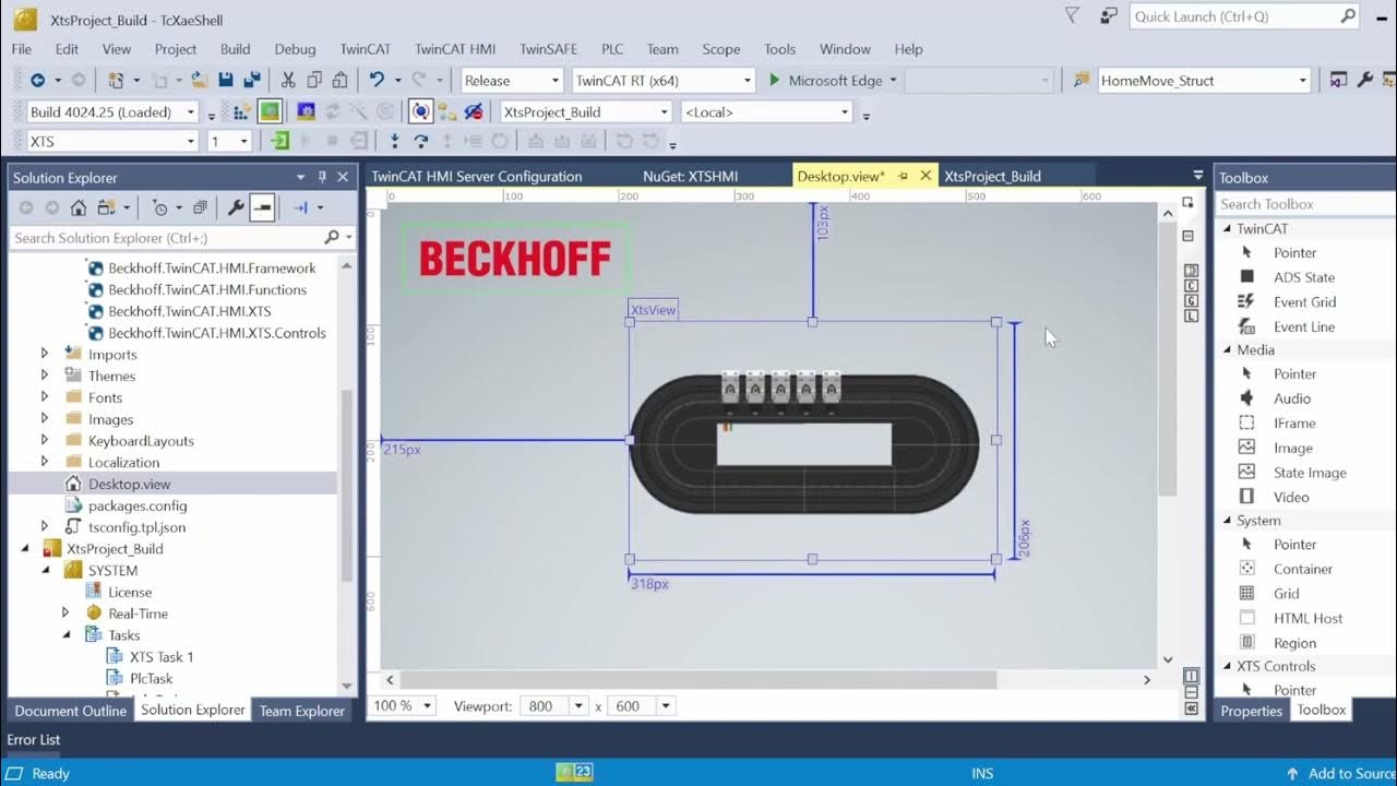 Twincat 3 Tutorial Extended Transport System Xts Part 3 Hmi Youtube