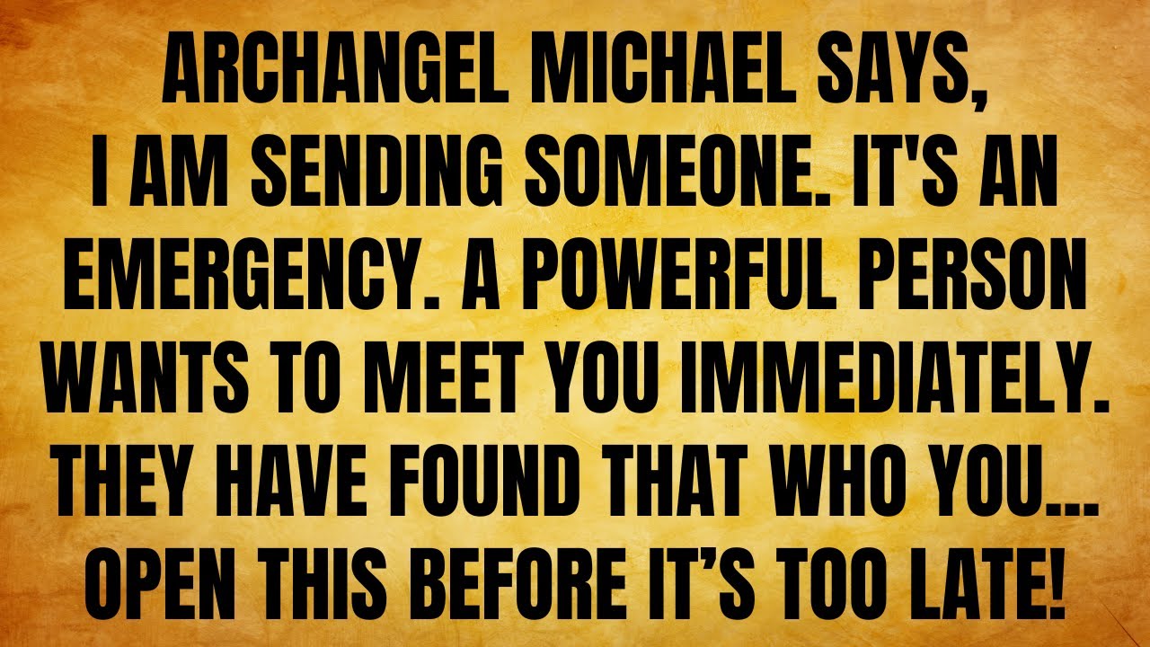 🔴I AM SENDING SOMEONE. IT'S AN EMERGENCY. A POWERFUL PERSON WANTS TO ...