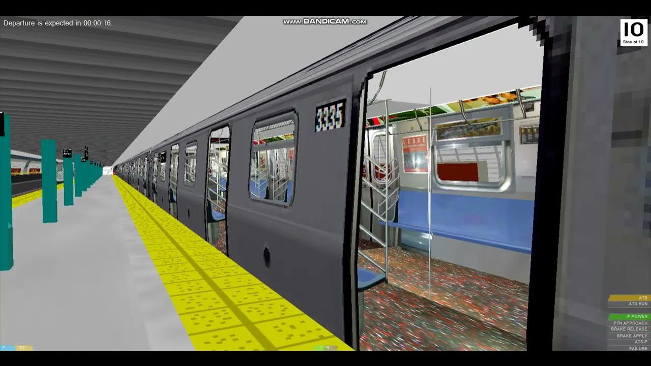 Openbve R179B V8 Siemens T Train Arriving & Departing at 11th Avenue Midtown - YouTube