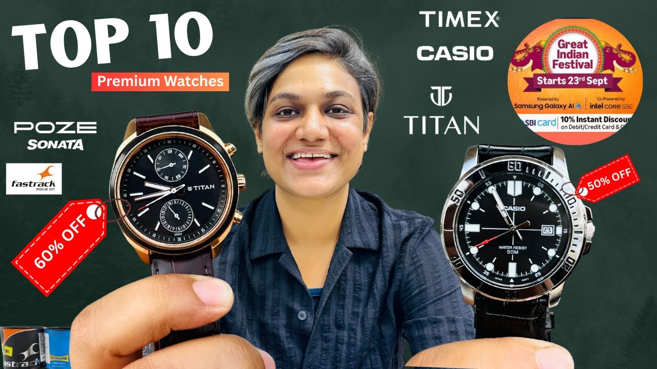 Top 10 Watches For Men in Amazon Great Indian Festival 2025⌚Up to 50% ...