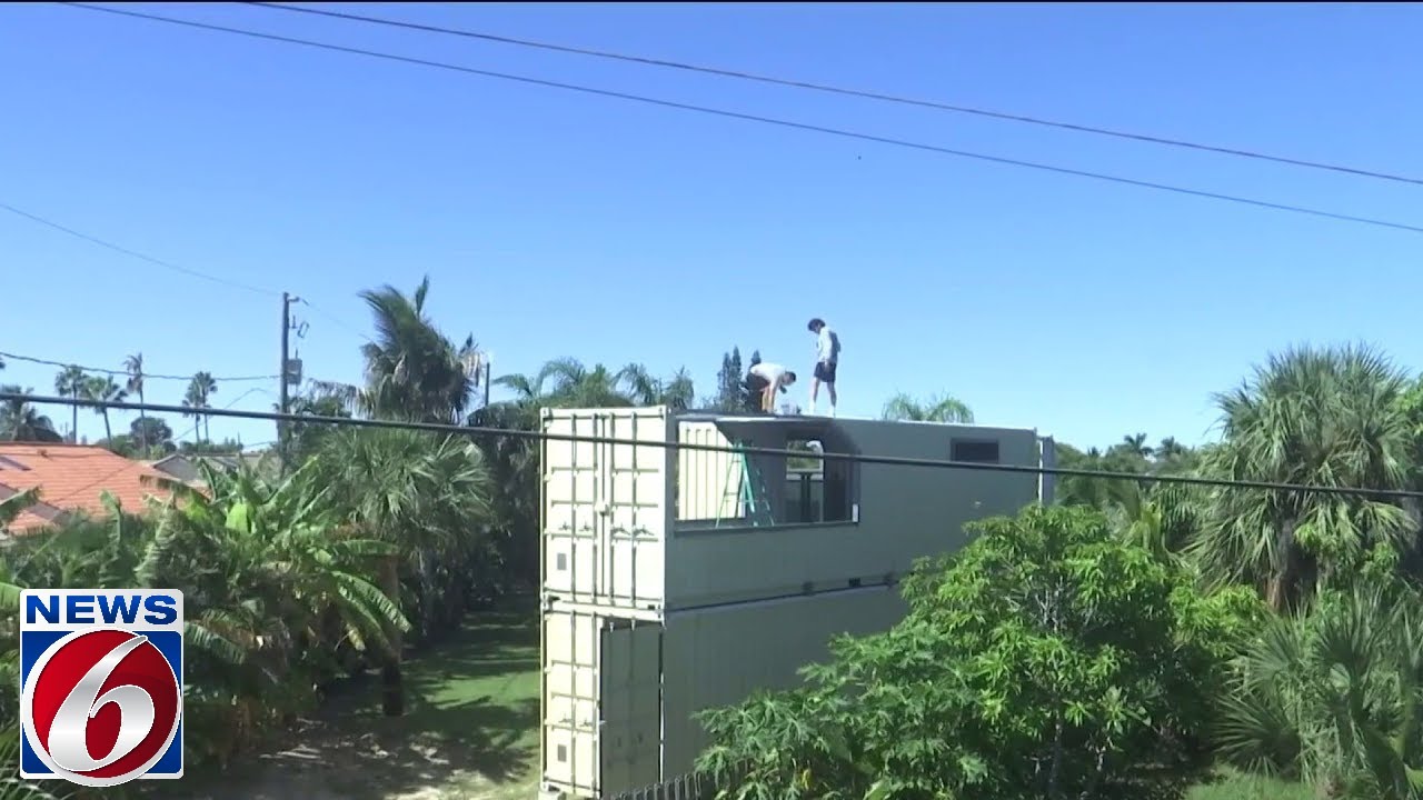 Florida shipping container man cave sparks zoning fight - YouTube
