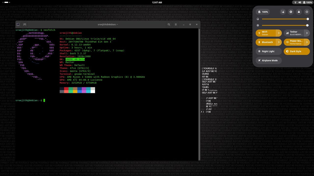 Gnome 48 | Gnome Shell 48 Beta is now in Debian Experimental. - YouTube