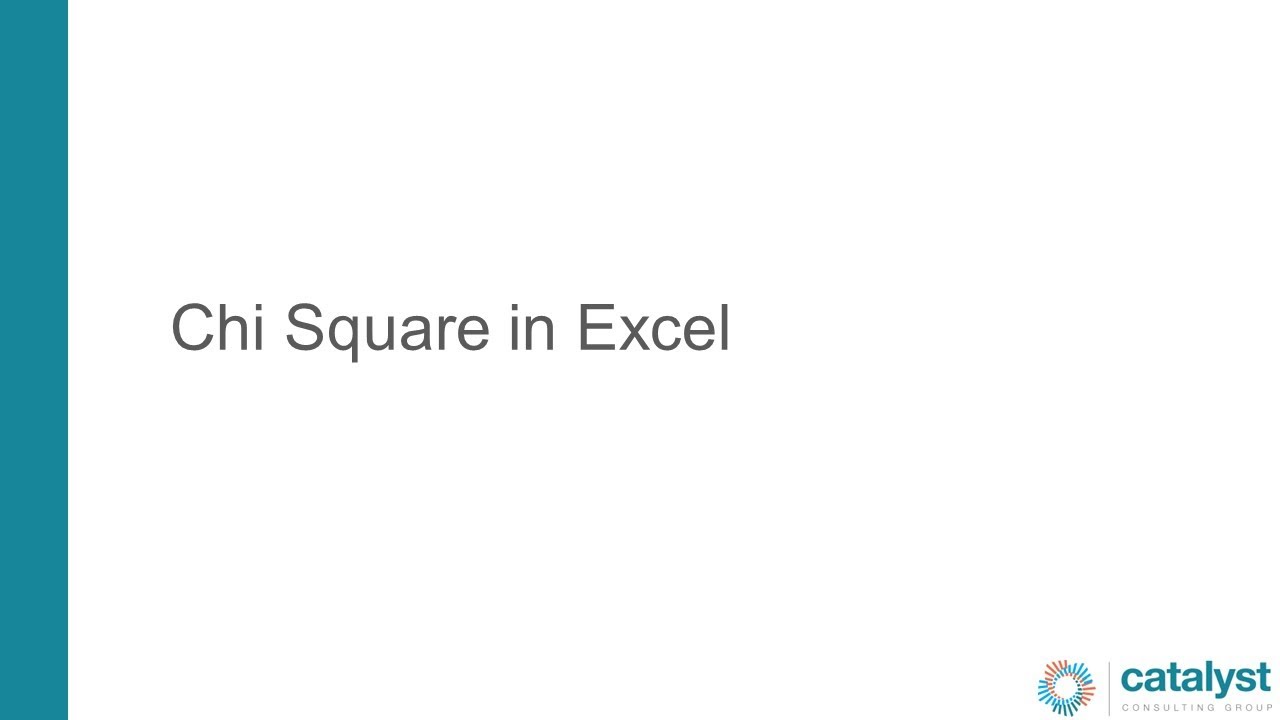 Chi Square In Excel YouTube Chi Square In Excel YouTube