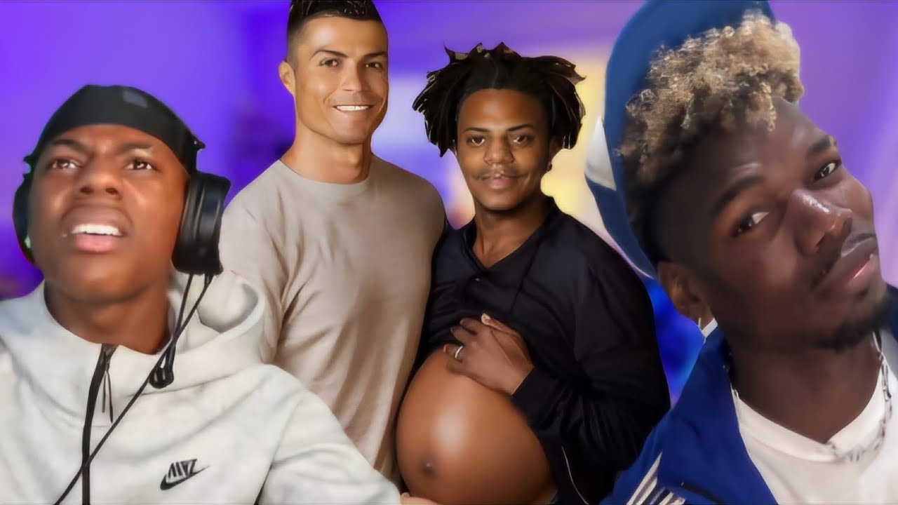 ishowspeed and pogba reacts to ronaldo speed pregnant video 😄 - YouTube