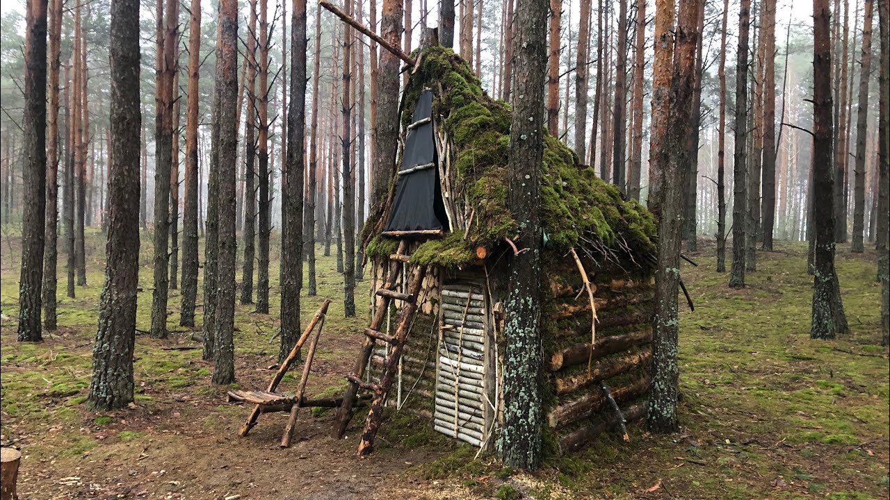 COZY TREE HOUSE in 9 days. Building in the wilderness from Start to ...