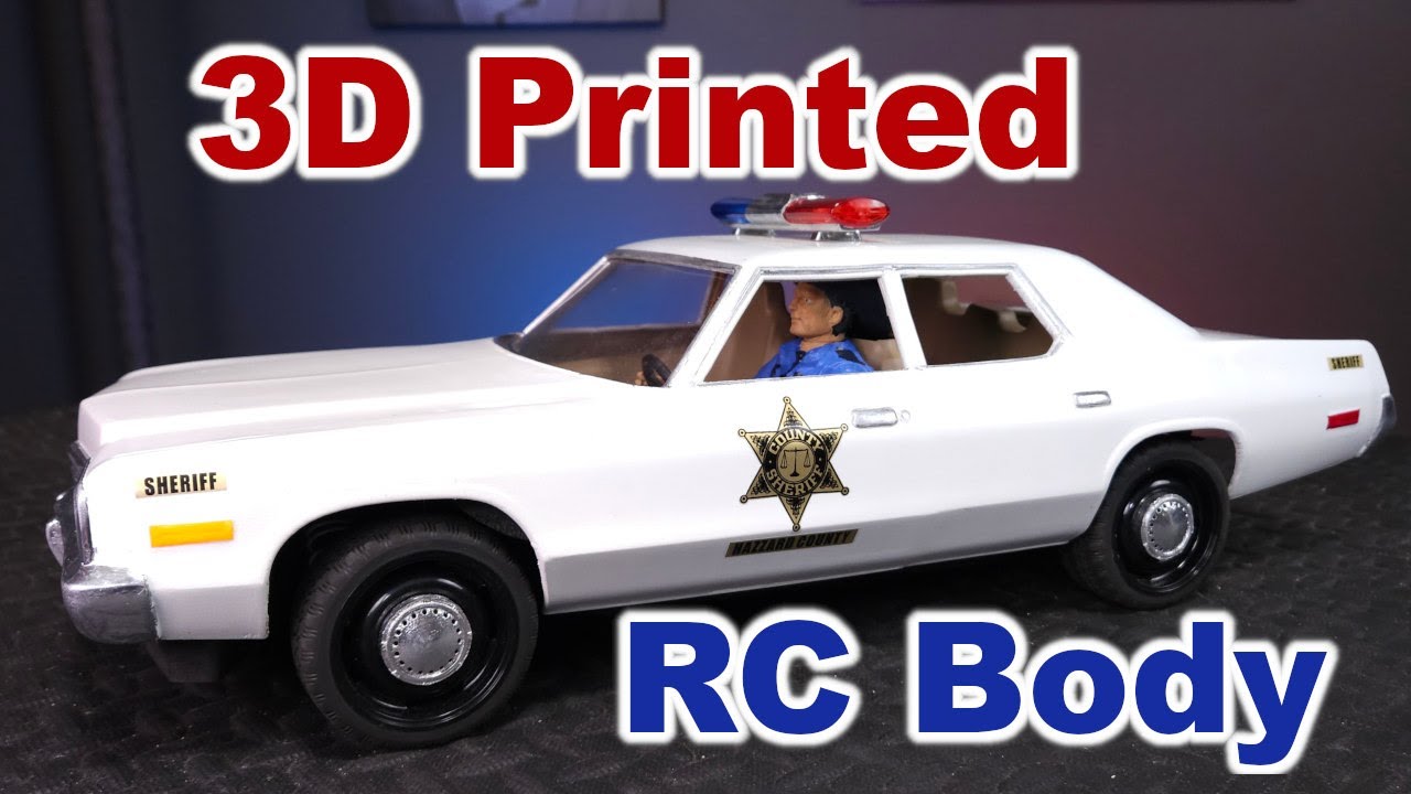 3d Printed 1/10 Scale Police Car - RC Dukes of Hazzard - YouTube