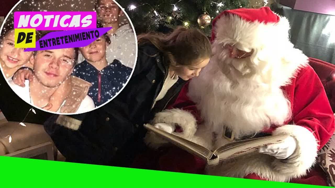 David Beckham shares snap of Harper meeting Santa Claus - YouTube