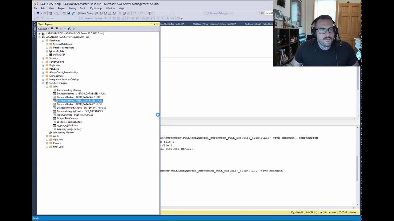 DBA Fundamentals - Backups 4: Setting Up Ola Hallengren's Scripts for Backups - YouTube