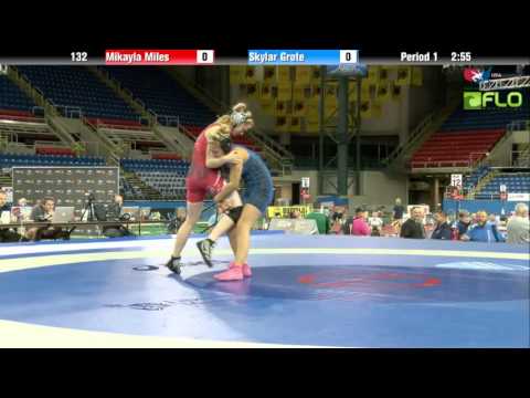 Cadet WM 132 - Mikayla Miles (California) vs. Skylar Grote (New Jersey)