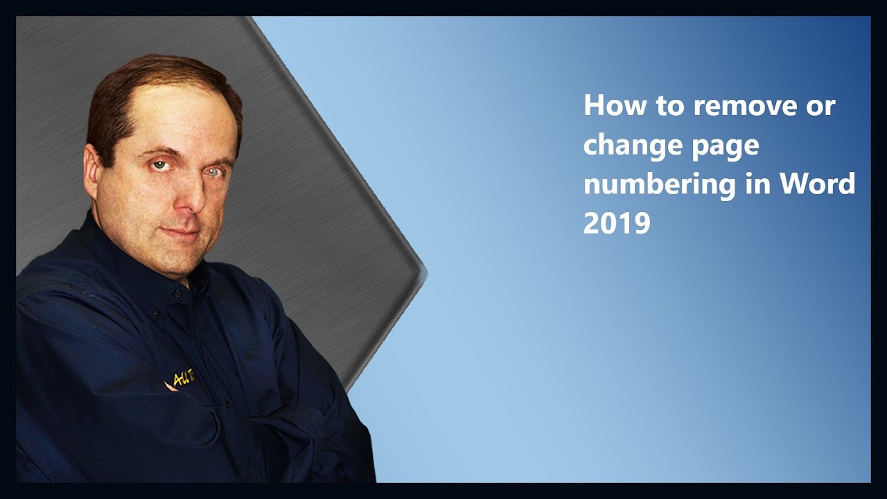 How To Remove Or Change Page Numbering In Word 2019 YouTube How To Remove Or Change Page Numbering In Word 2019 YouTube