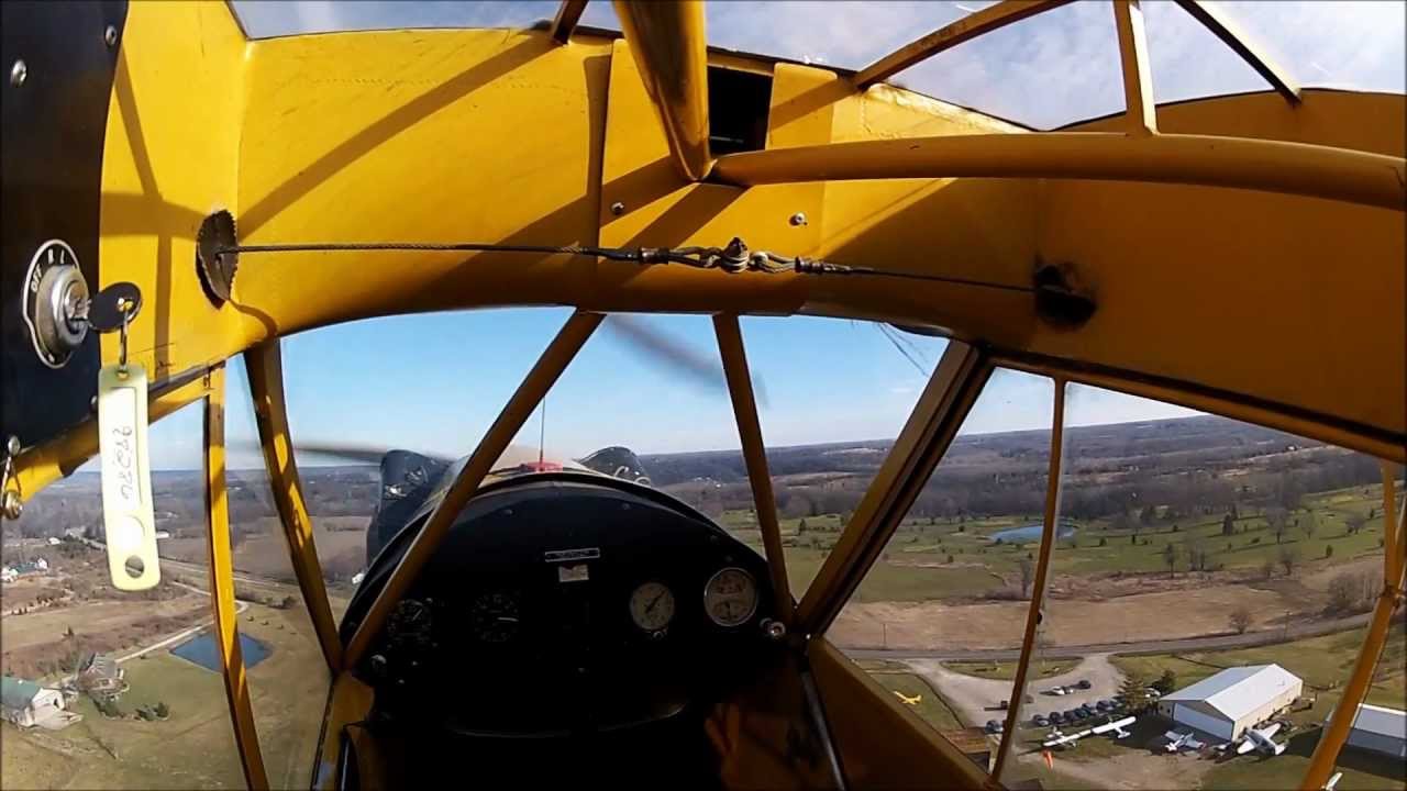 J-3 Cub Flying - YouTube