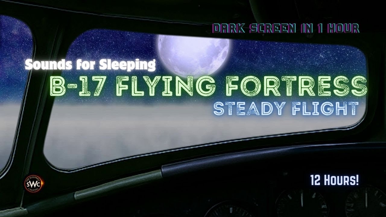 B-17 Flying Fortress Steady Flight | Sounds for Sleep, Relaxation ...