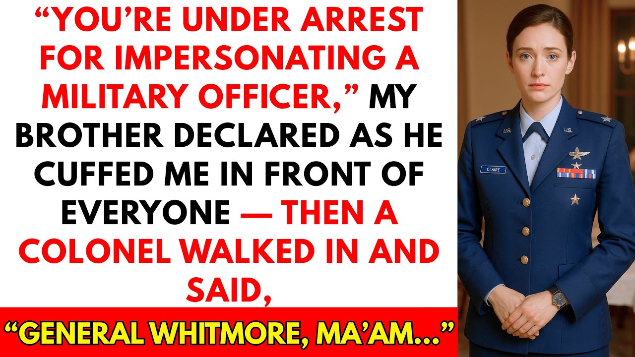 My Brother Arrested Me At Family Dinne — Then a Colonel Walked In ...