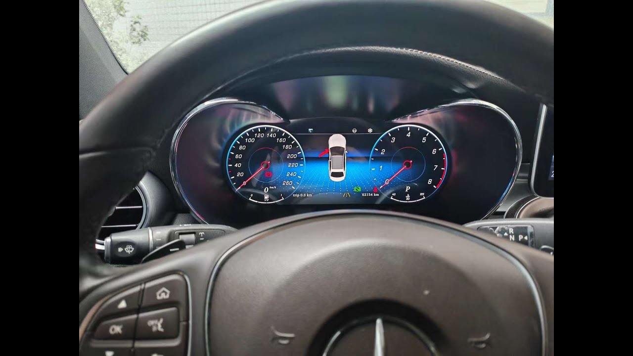 Mercedes Benz C Class W205 Car Digital Cluster New Upgrade - YouTube
