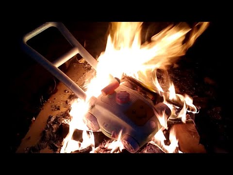 Burning Fisher Price Laugh & Learn Smart Stages Mower - YouTube