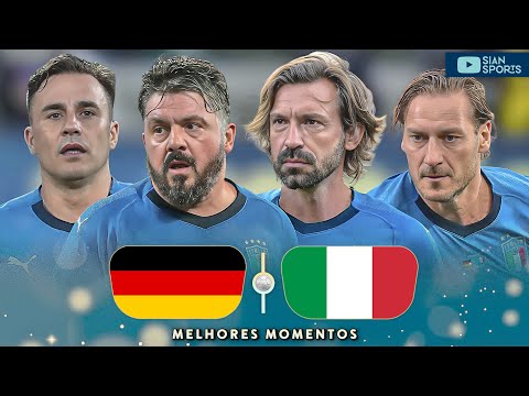 REMEETING OF THE LEGENDS OF THE WORLD CHAMPIONS GERMANY AND ITALY PLAYED A MATCH FILLED WITH GOALS