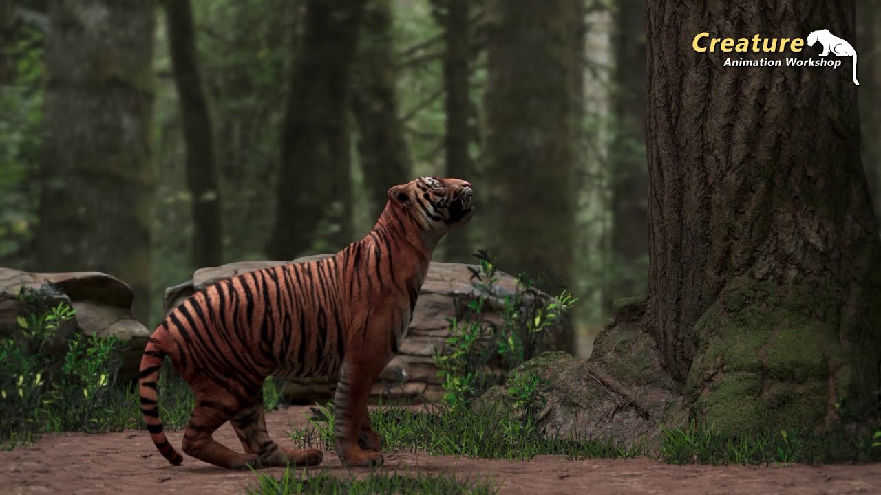 CAW Creature Animation Workshop works Piyal Sarkar Tiger jump - YouTube