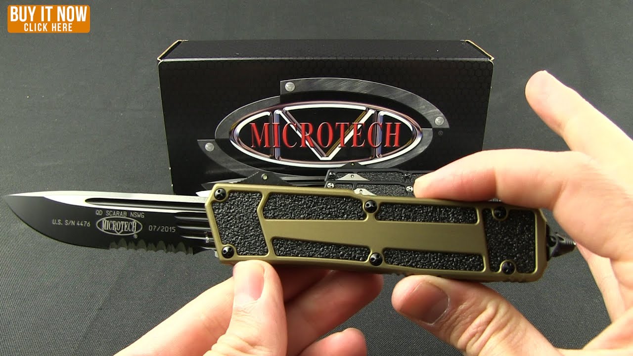 Microtech Navy Scarab OTF Knife Overview - YouTube