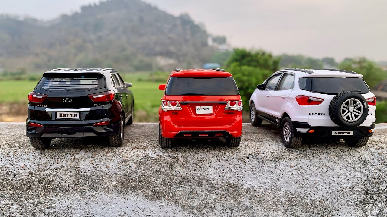 Unboxing of Scale Model Hyundai Creta | Toyota Fortuner | Ford EcoSport ...