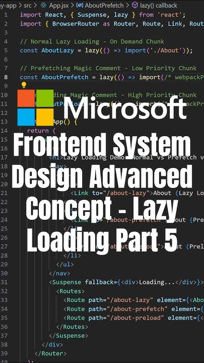 Lazy Load Components with Prefetch and Preload in ReactJs Part 5 | Performance Optimization ...