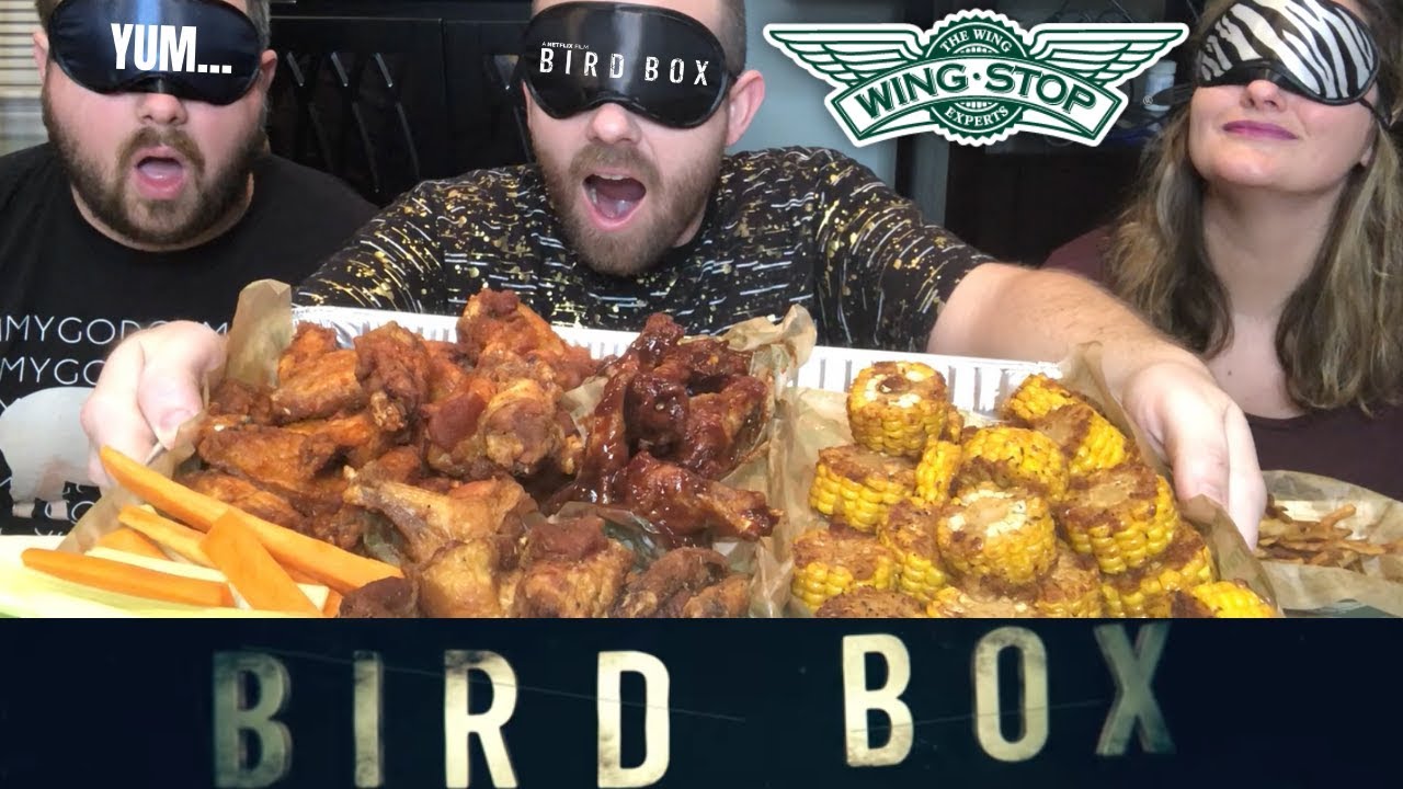 Mukbang | Bird Box Challenge -Wingstop Eating Show - YouTube