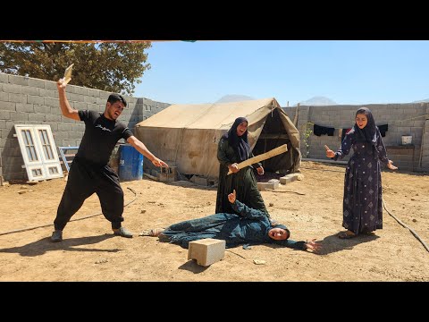 Husband's anger following the second wife's attack on the first wife; Shahnaz's reaction.
